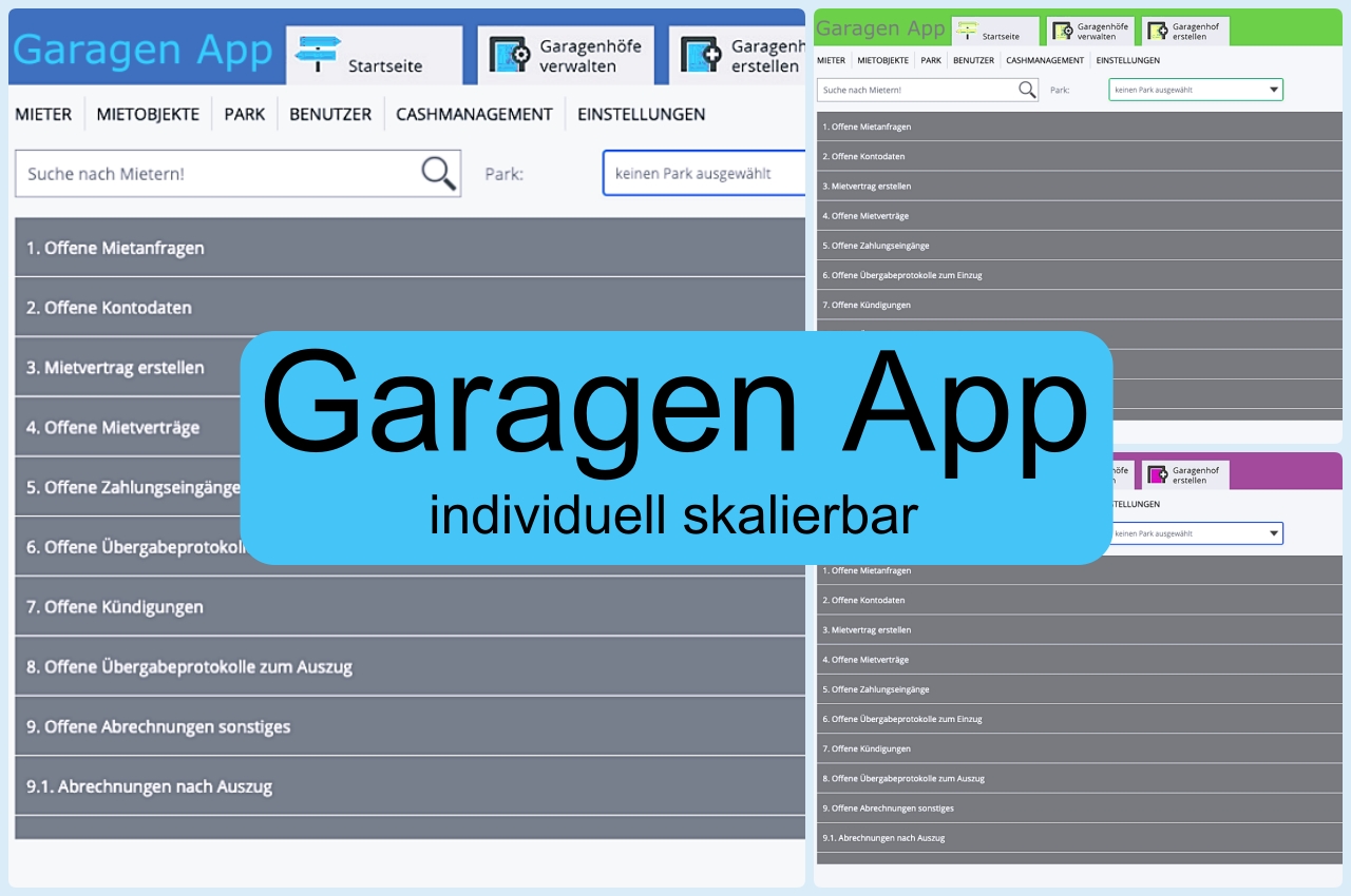 Die Software zur Garagenverwaltung - garagen.app